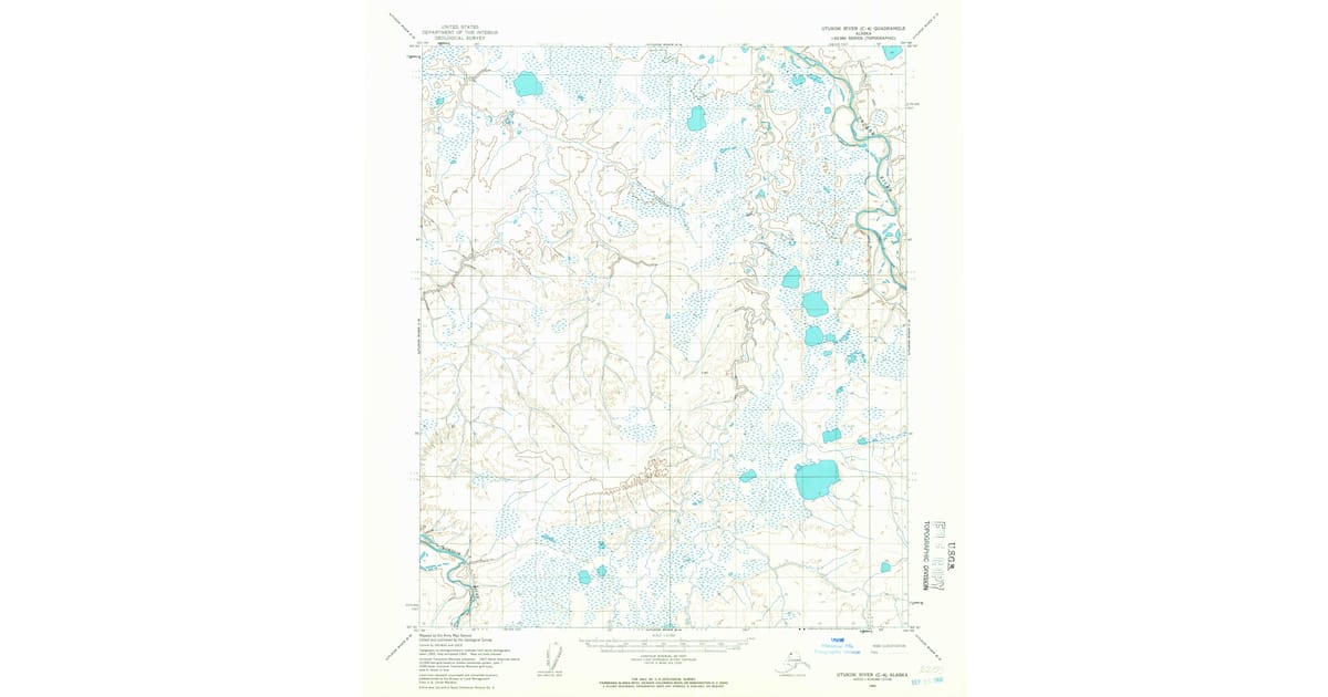 1955 Map of Utukok River C-4, North Slope Borough, AK — High-Res | Pastmaps
