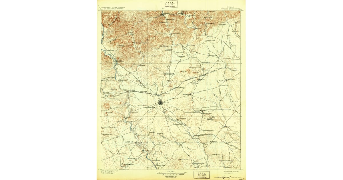 1899 Map of Uvalde, TX — High-Res | Pastmaps