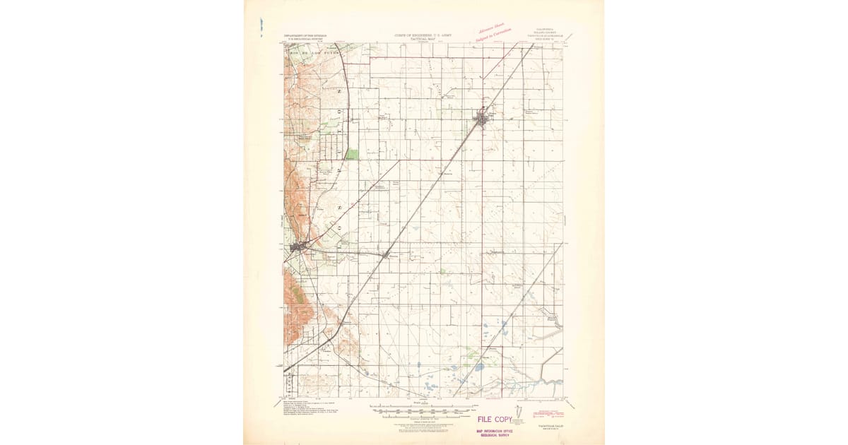 1941 Map of Vacaville, CA — High-Res | Pastmaps