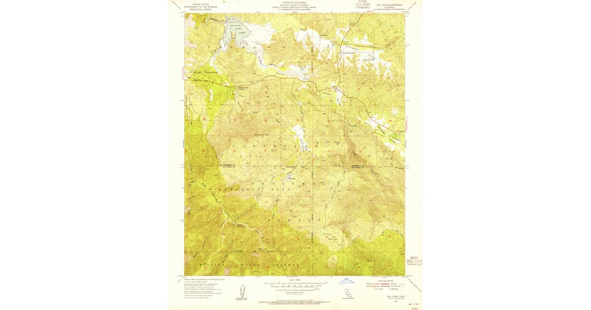 1953 Map of Vail Lake, Riverside County, CA — High-Res | Pastmaps