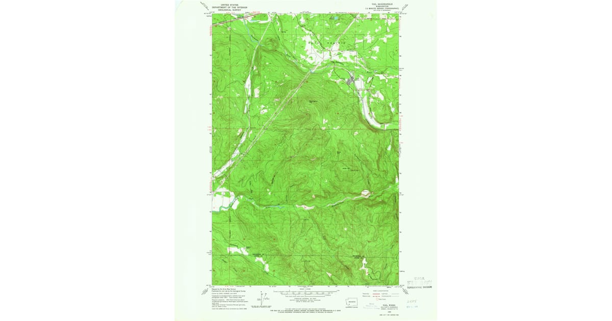 1959 Map of Vail, Thurston County, WA — High-Res | Pastmaps
