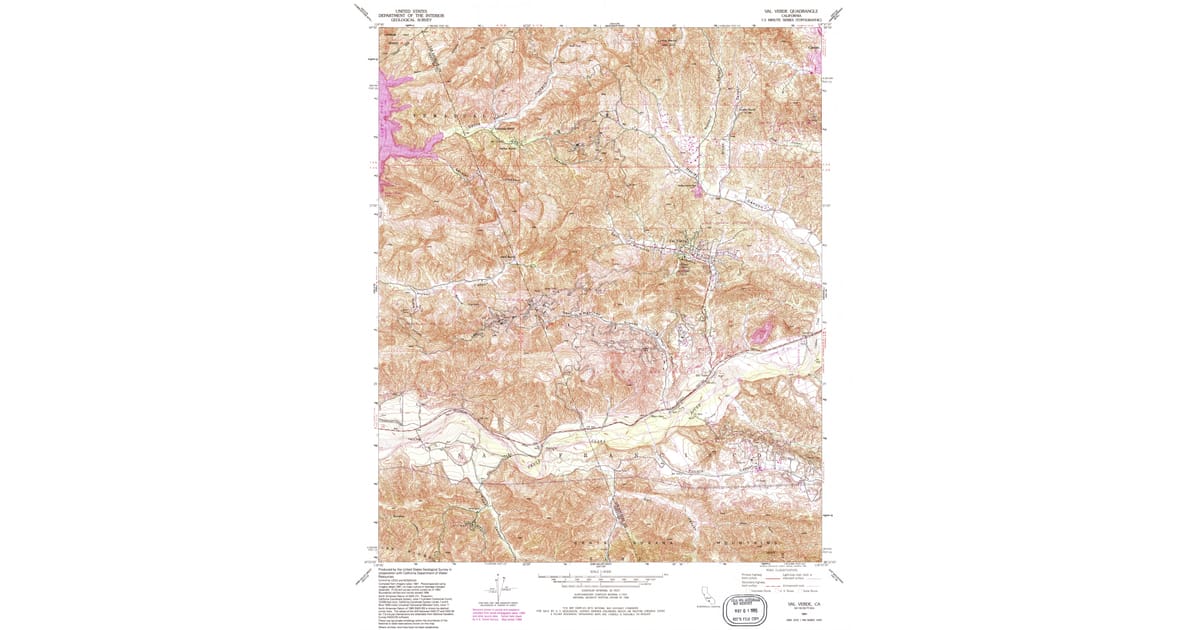 1990s Maps of Val Verde, CA | Pastmaps