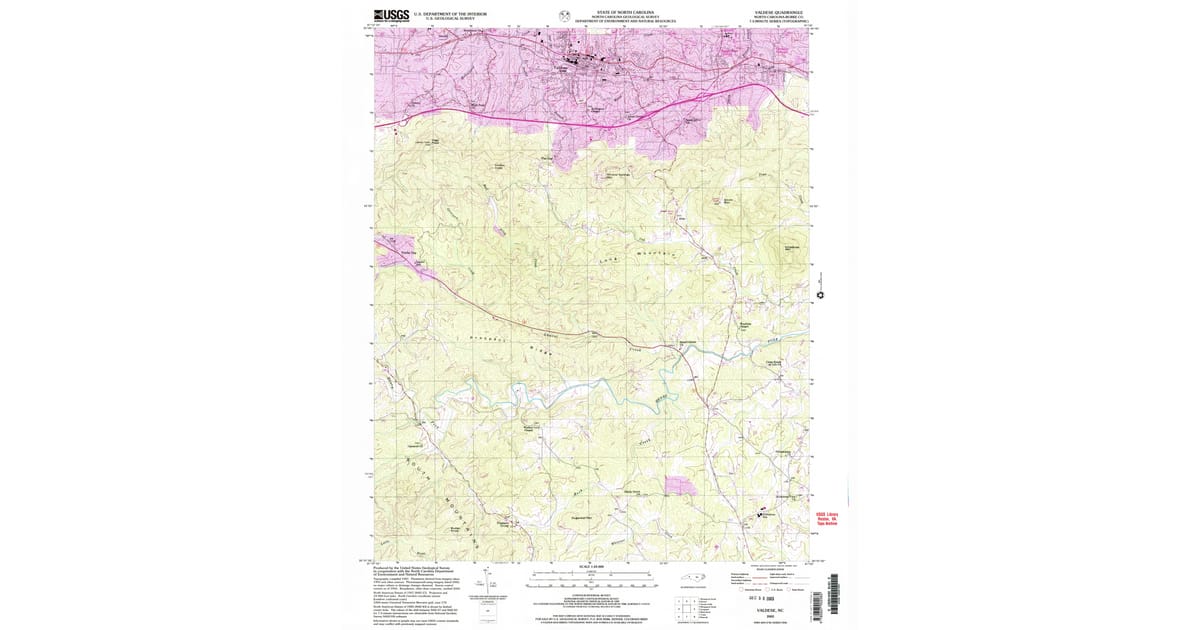 2002 Map of Valdese, NC — High-Res | Pastmaps
