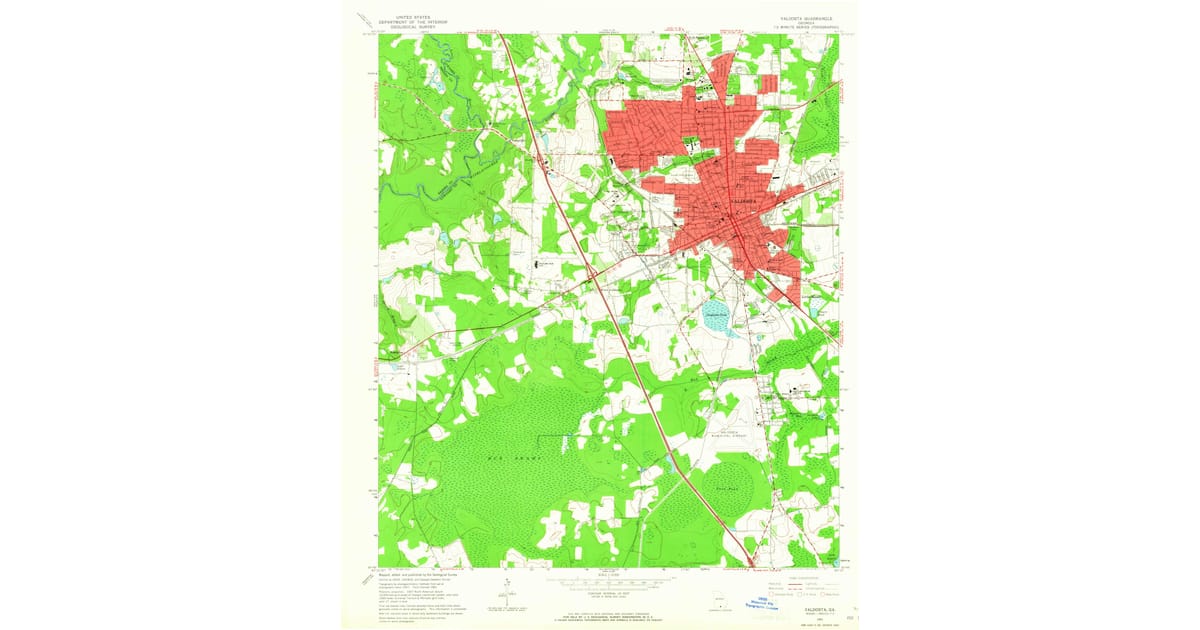 1961 Map of Valdosta, GA — High-Res | Pastmaps
