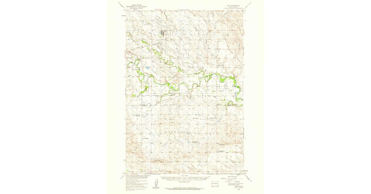 1951 Map of Vale, SD — High-Res | Pastmaps