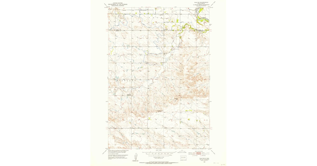 1951 Map of Vale SE, Meade County, SD — High-Res | Pastmaps