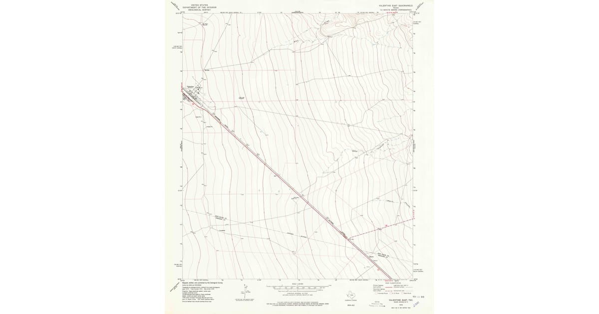 1978 Map of Valentine East, Jeff Davis County, TX — High-Res | Pastmaps
