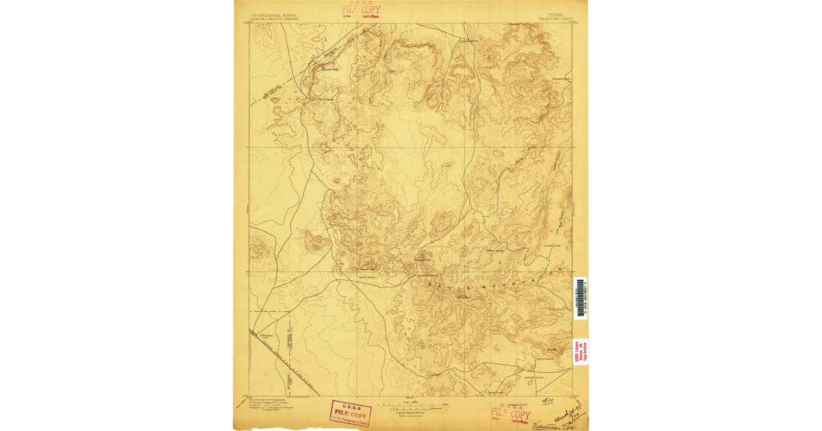 1897 Map of Valentine, TX — High-Res | Pastmaps