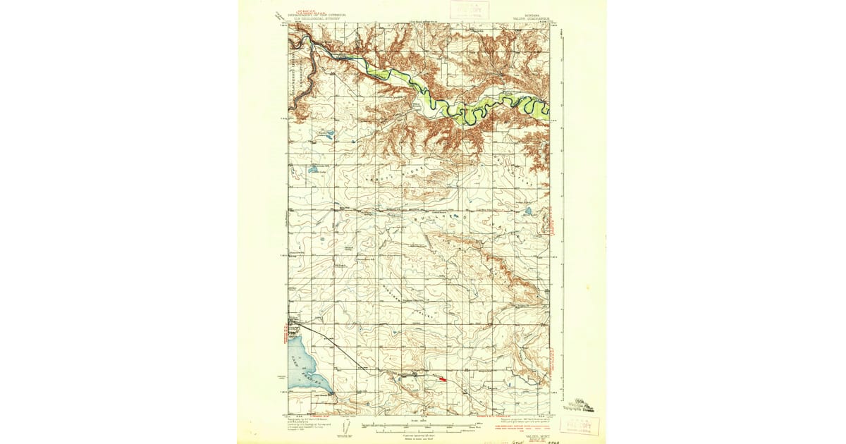 1937 Map of Valier, MT — High-Res | Pastmaps