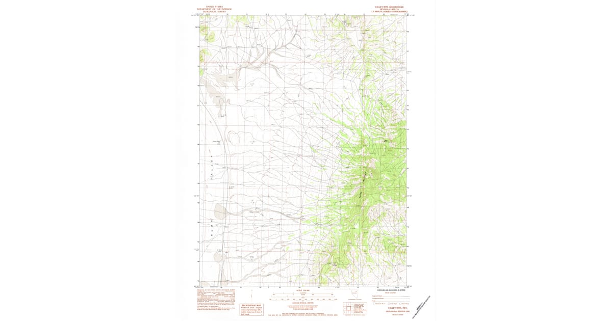 1984 Map of Valley Mtn, Elko County, NV — High-Res | Pastmaps