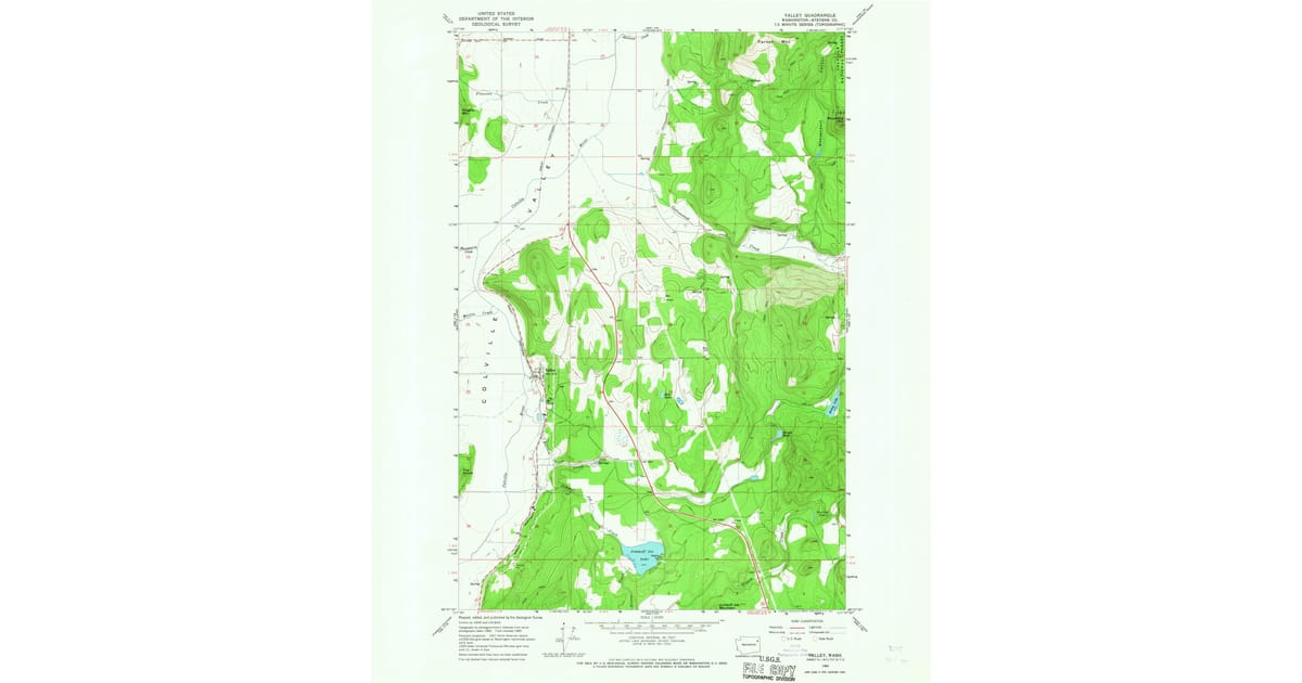 1965 Map of Valley, WA — High-Res | Pastmaps