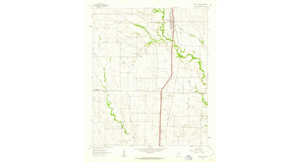 1961 Map of Valley View, TX — High-Res | Pastmaps