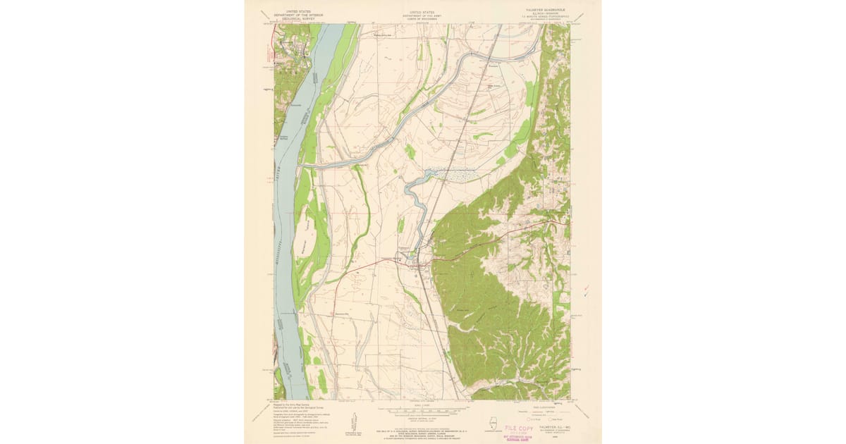 1954 Map of Valmeyer, IL — High-Res | Pastmaps