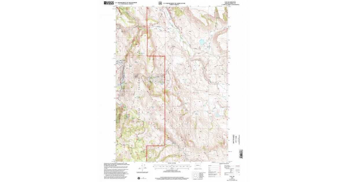 1999 Map of Van, Harney County, OR — High-Res | Pastmaps