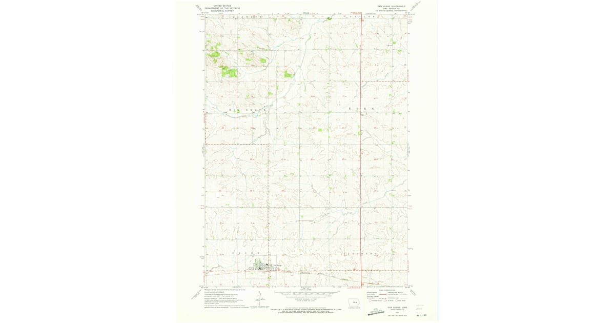 1971 Map of Van Horne, IA — High-Res | Pastmaps