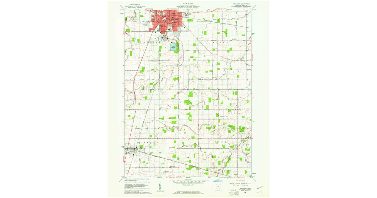 1960 Map of Van Wert, OH — High-Res | Pastmaps