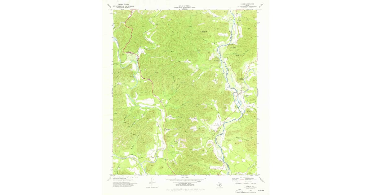 1973 Map of Vance, Edwards County, TX — High-Res | Pastmaps