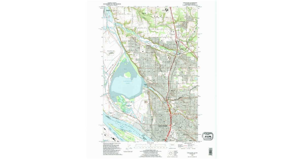 1990 Map of Vancouver, WA — High-Res | Pastmaps