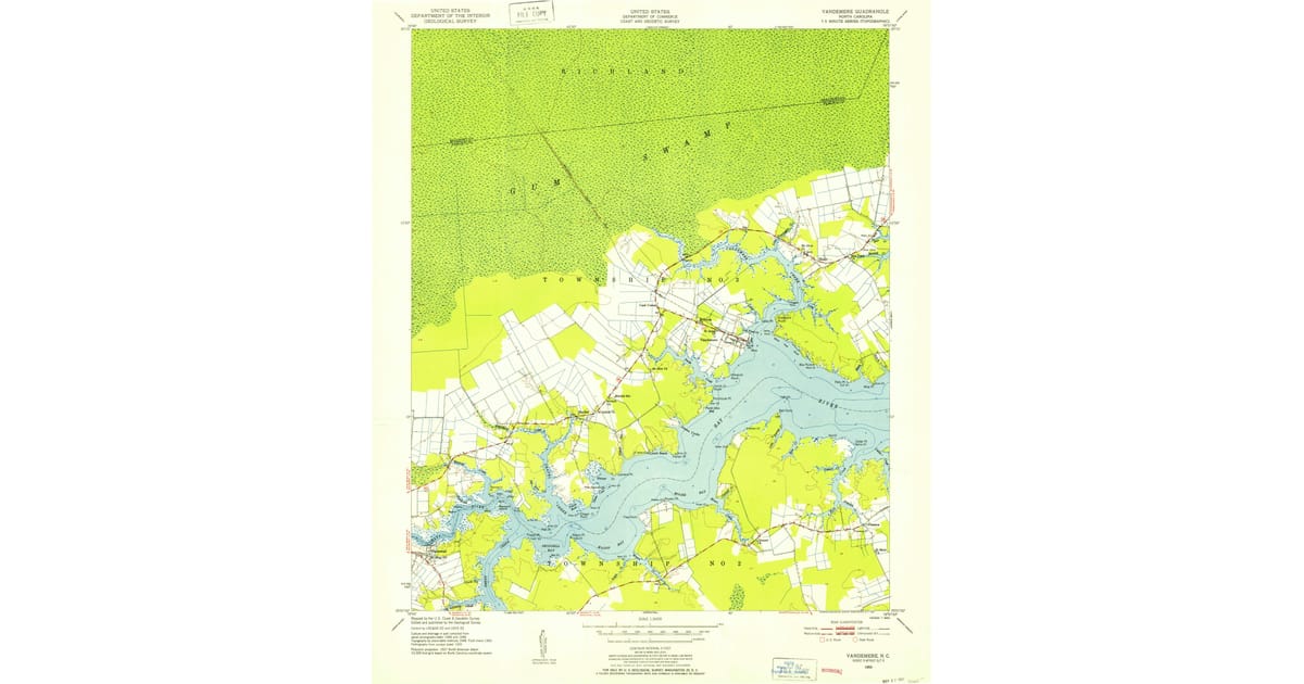 Old Maps of Bayboro, NC for Hiking & Exploration | Pastmaps