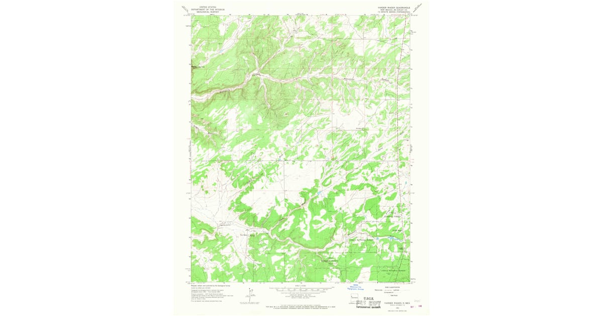 1963 Map of Vander Wagen, McKinley County, NM — High-Res | Pastmaps