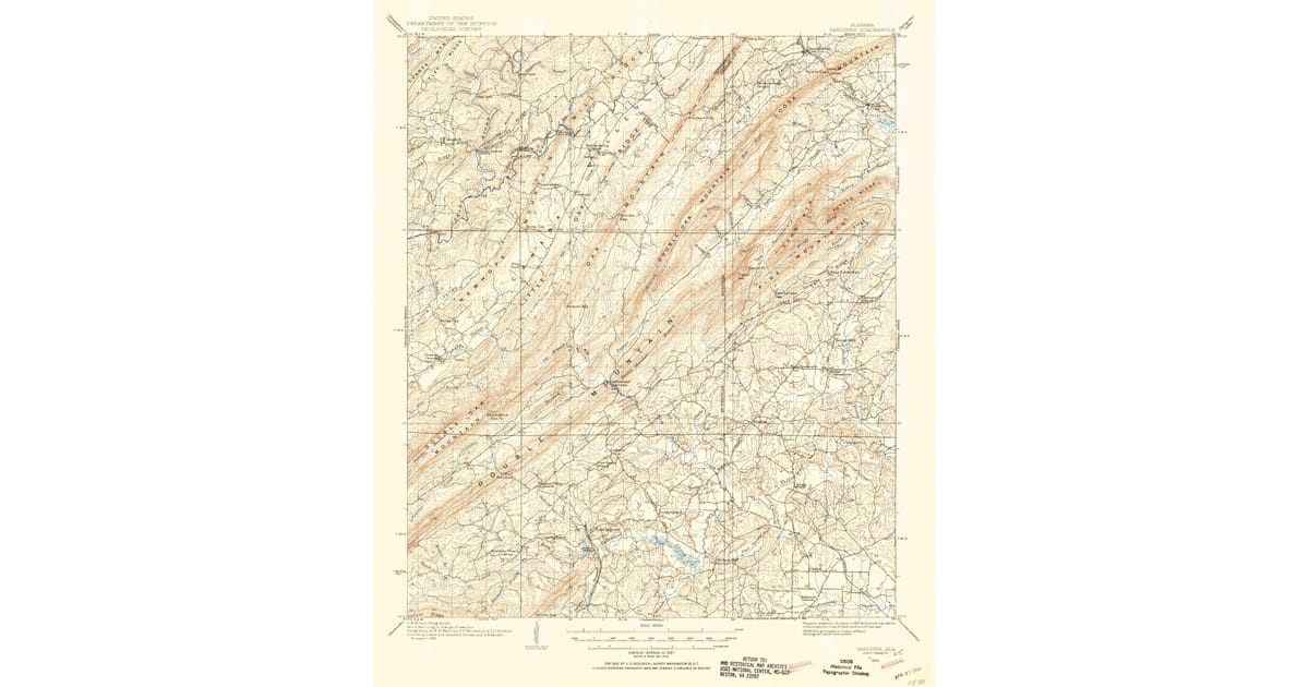 1906 Map of Vandiver, AL — High-Res | Pastmaps