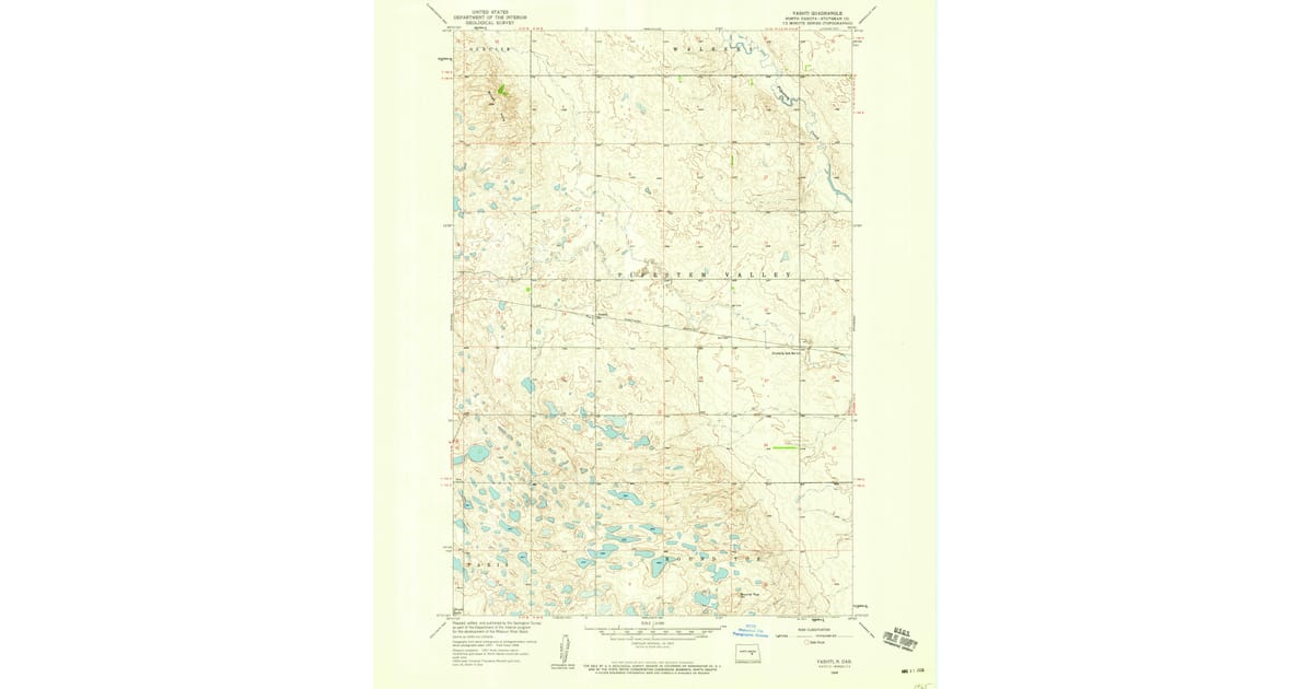 1958 Map of Vashti, Stutsman County, ND — High-Res | Pastmaps