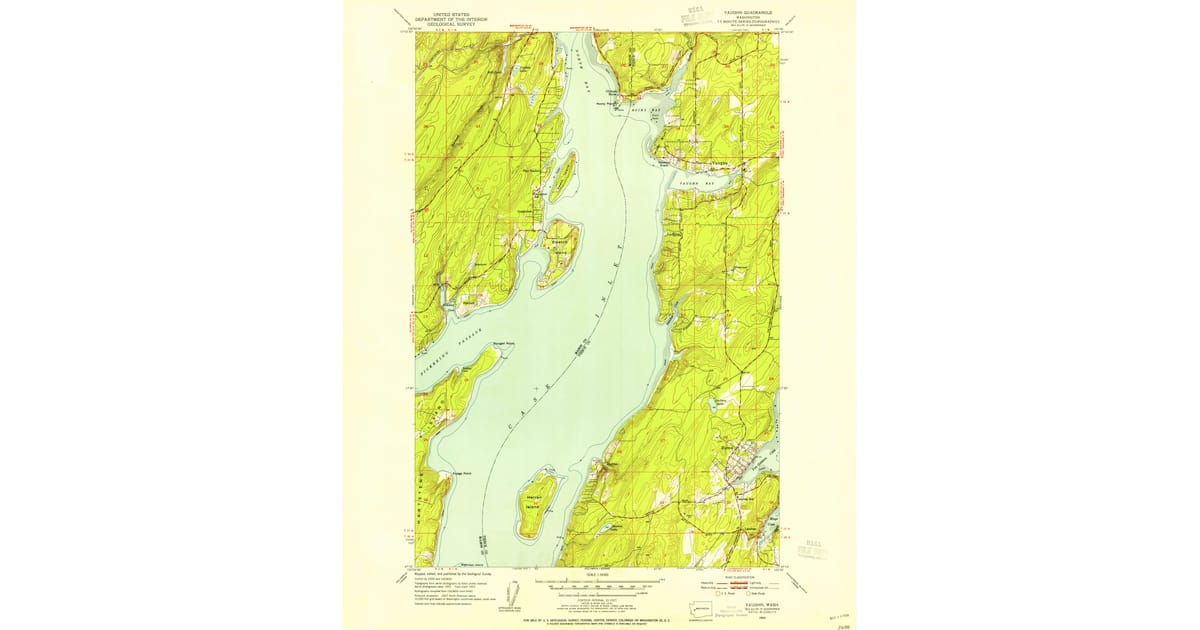 1953 Map of Vaughn, WA — High-Res | Pastmaps