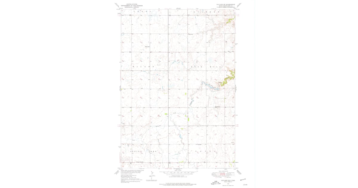1949 Map of Vayland SE, Hand County, SD — High-Res | Pastmaps