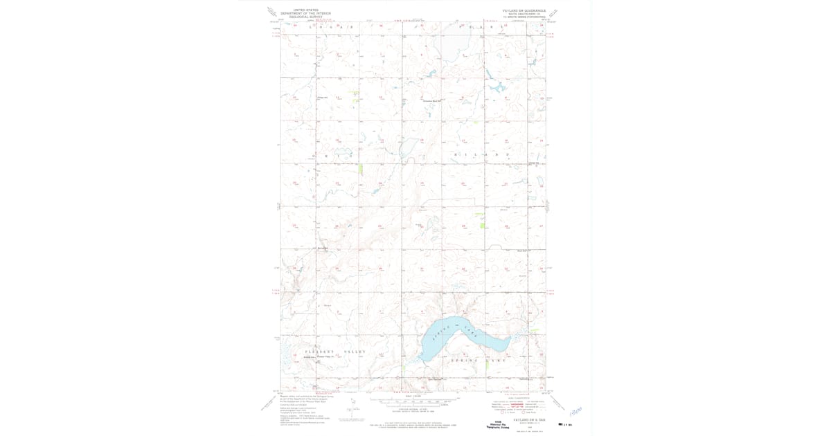 1949 Map of Vayland SW, Hand County, SD — High-Res | Pastmaps
