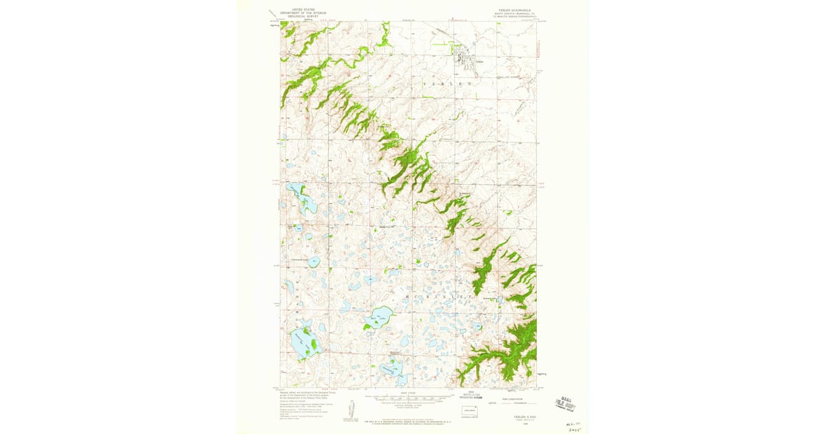 1958 Map of Veblen, SD — High-Res | Pastmaps