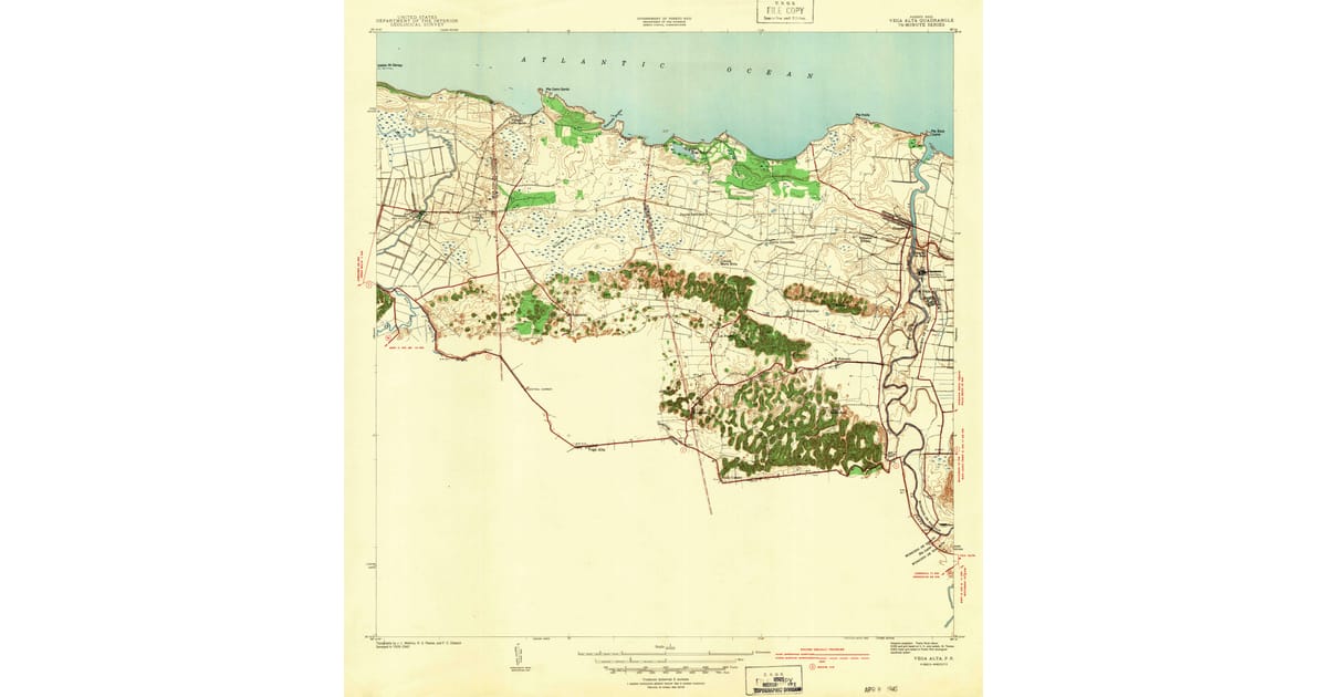 Old Maps of Toa Baja for Genealogy | Pastmaps
