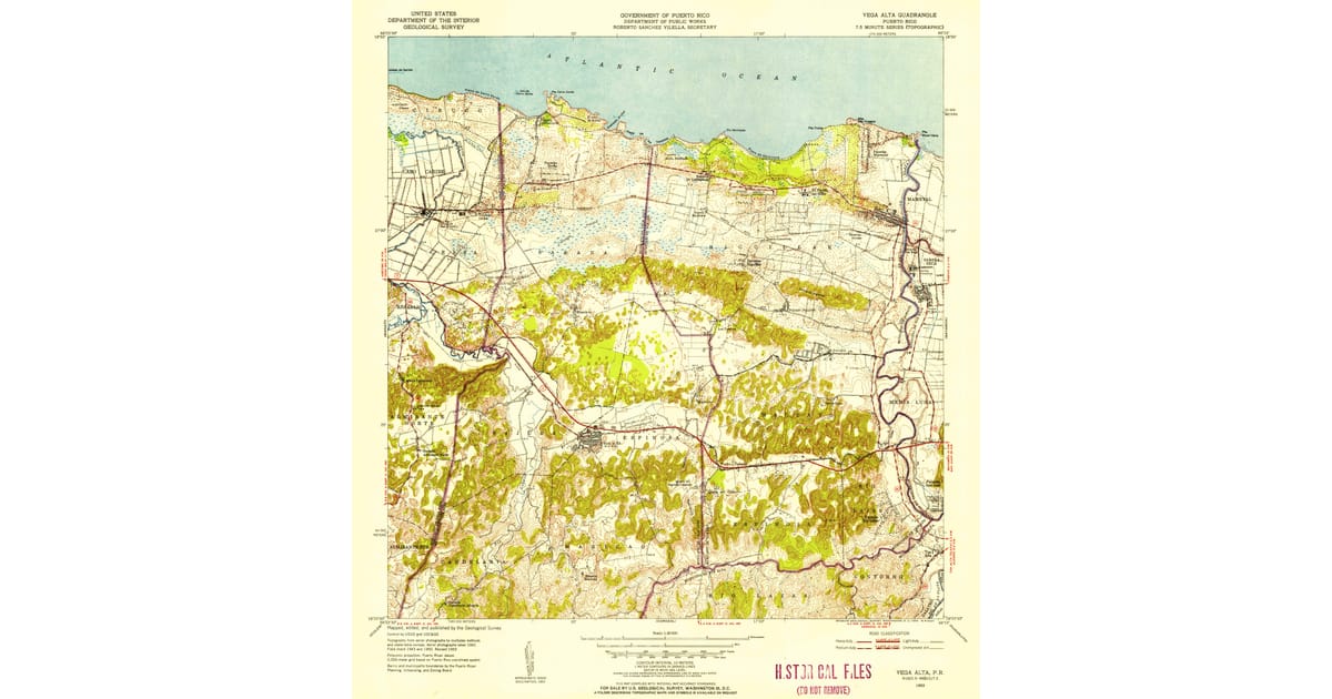 1950s Maps of Vega Alta, Vega Alta | Pastmaps