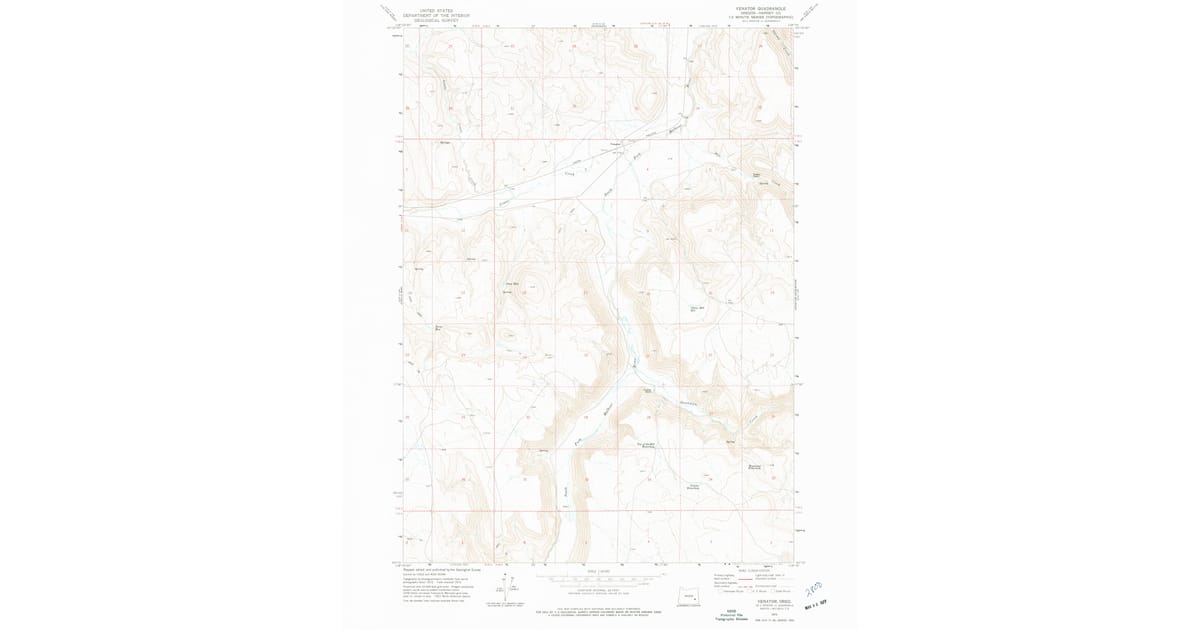 1972 Map of Venator, Harney County, OR — High-Res | Pastmaps
