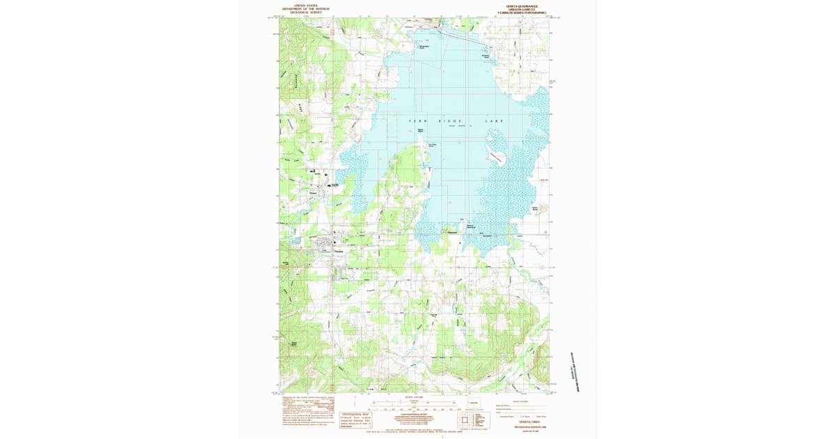 1984 Map of Veneta, OR — High-Res | Pastmaps