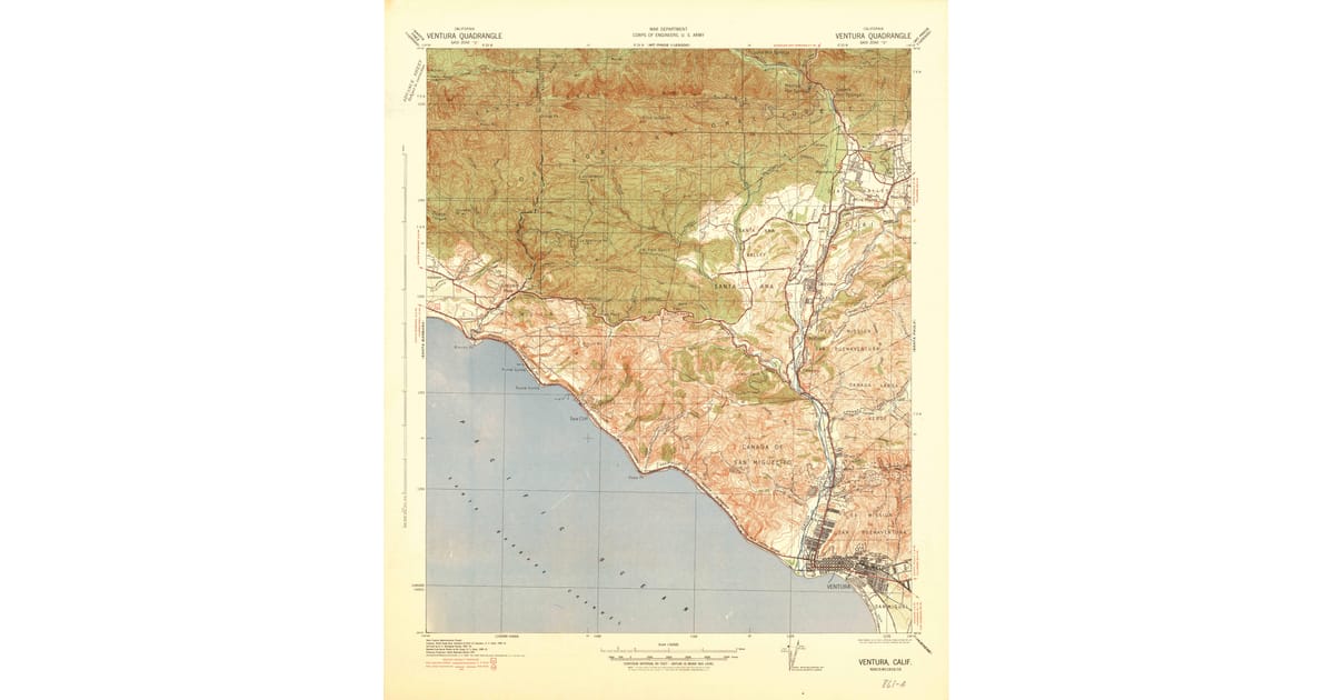 1940s Maps of Casitas Springs, CA | Pastmaps