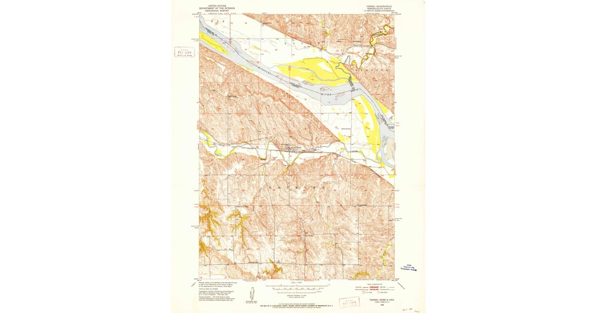 1950 Map of Verdel, NE — High-Res | Pastmaps