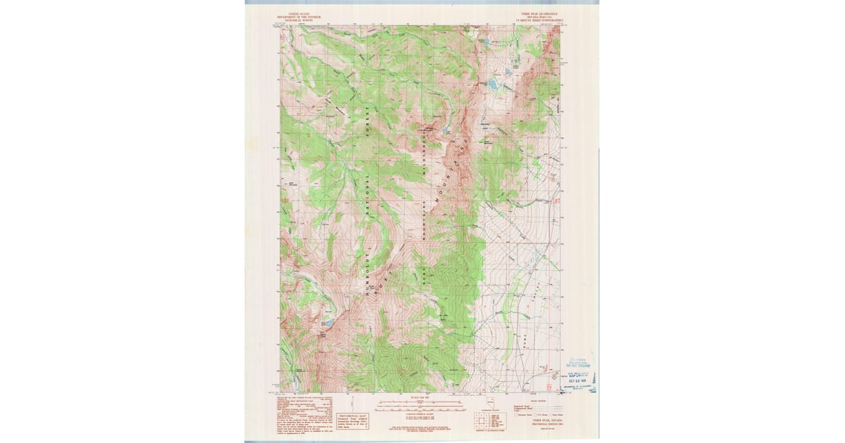 1991 Map of Verdi Peak, Elko County, NV — High-Res | Pastmaps