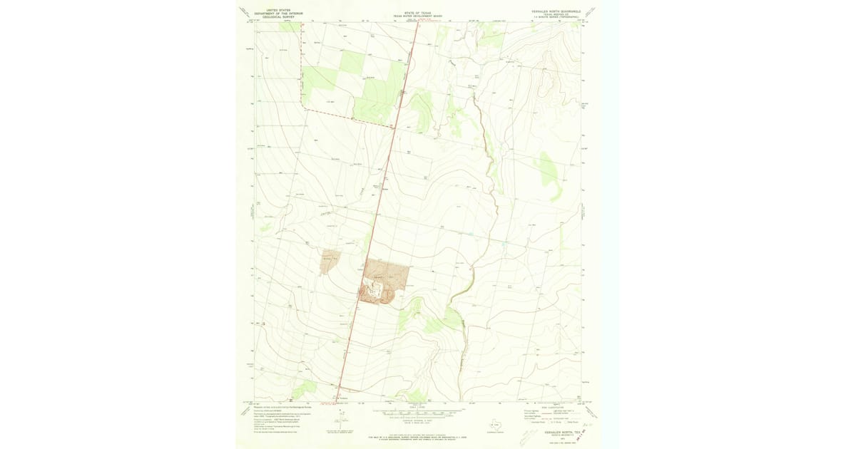 1971 Map of Verhalen North, Reeves County, TX — High-Res | Pastmaps