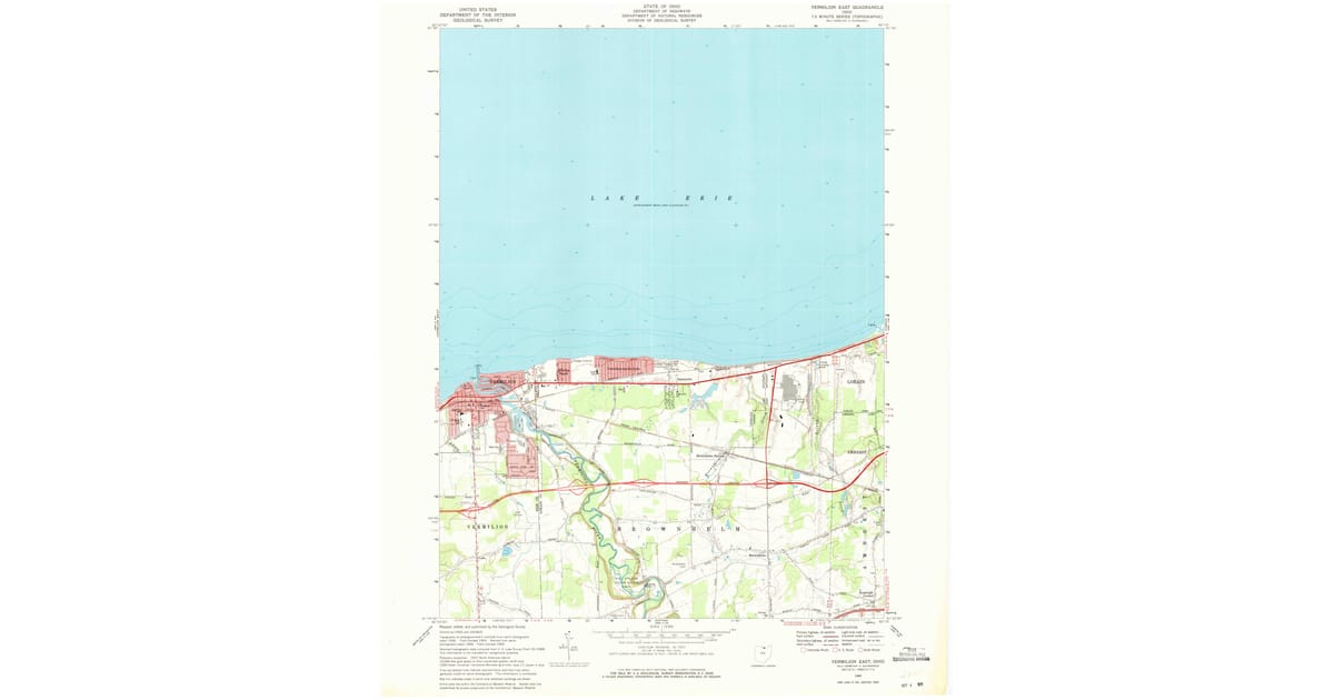 1969 Map of Vermilion East, Lorain County, OH — High-Res | Pastmaps