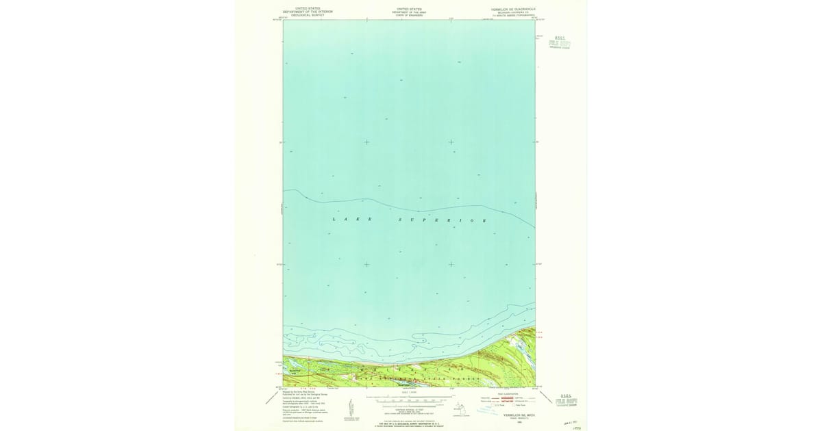 1950s Maps of Whitefish Township, MI | Pastmaps