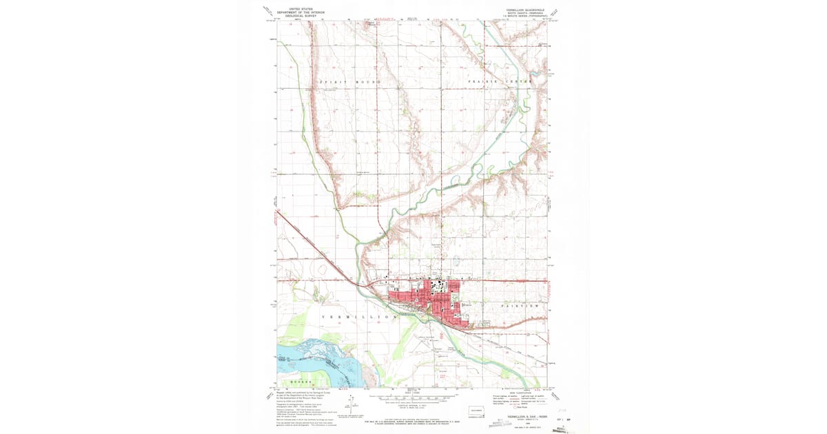 1969 Map of Vermillion, SD — High-Res | Pastmaps