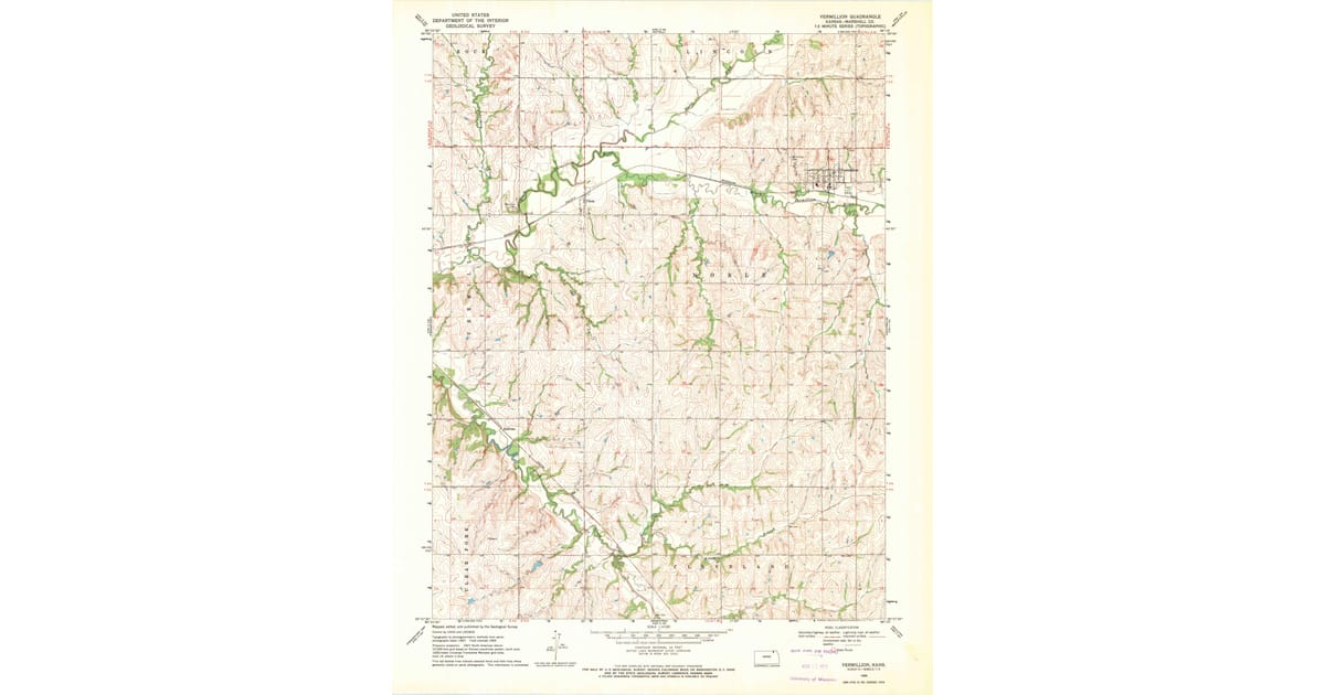 1969 Map of Vermillion, KS — High-Res | Pastmaps
