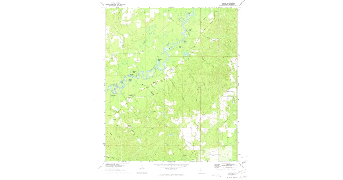 1972 Map of Vernal, Greene County, MS — High-Res | Pastmaps
