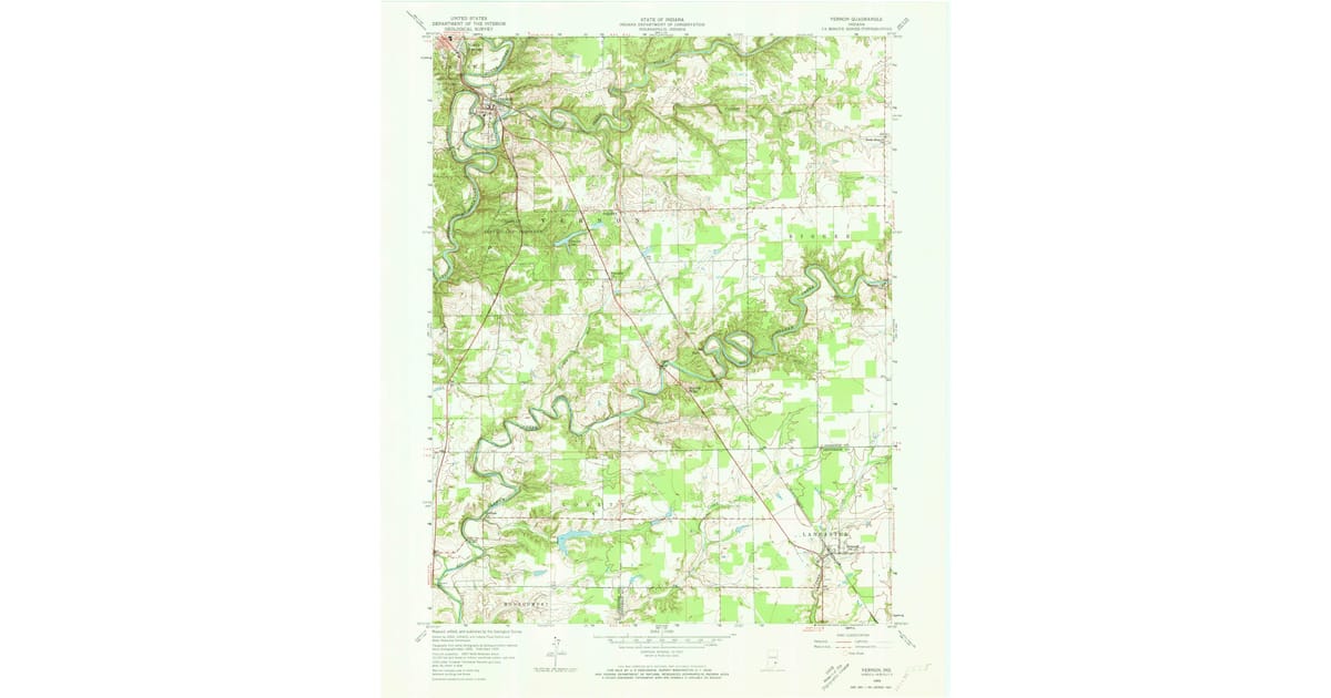 1959 Map of Vernon, IN — High-Res | Pastmaps
