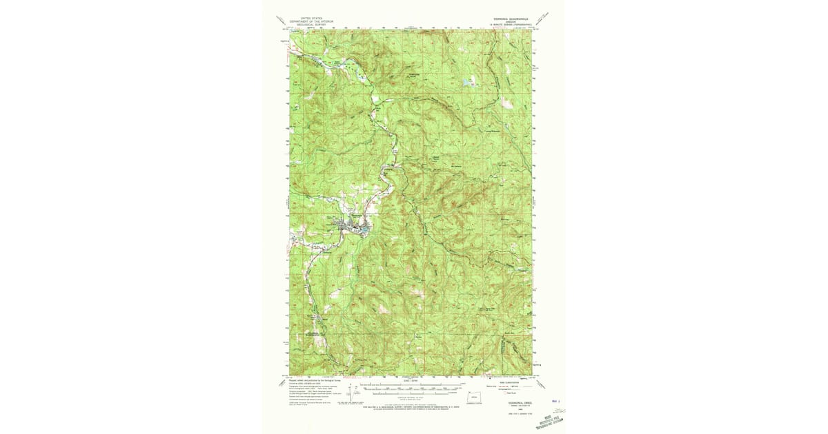 1955 Map of Vernonia, OR — High-Res | Pastmaps