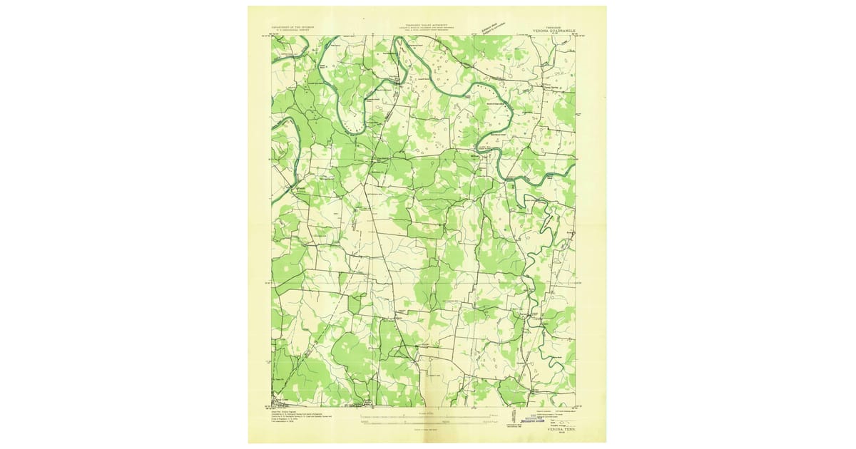 Old Maps of Caney Spring, TN | Pastmaps