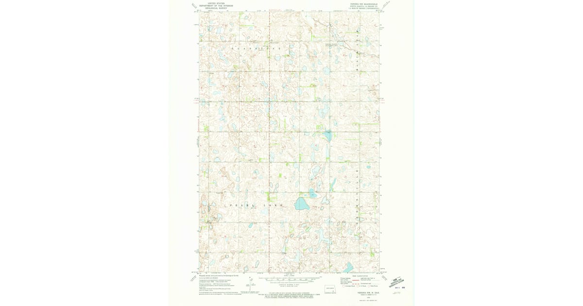 1970 Map of Verona NW, LaMoure County, ND — High-Res | Pastmaps