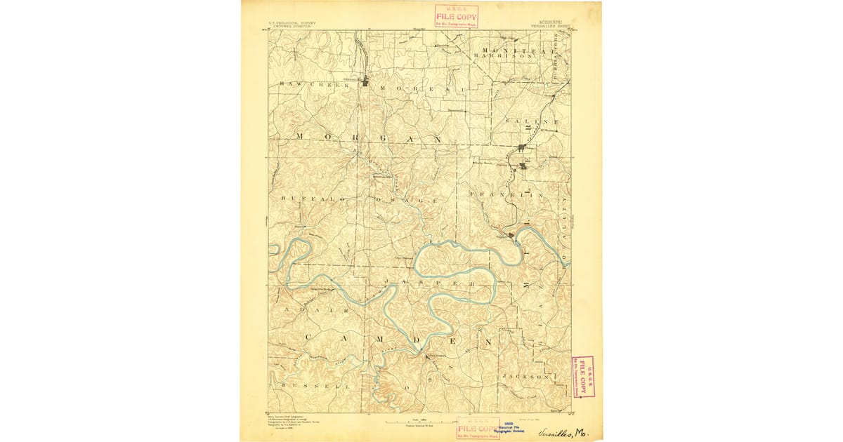 1893 Map of Versailles, MO — High-Res | Pastmaps
