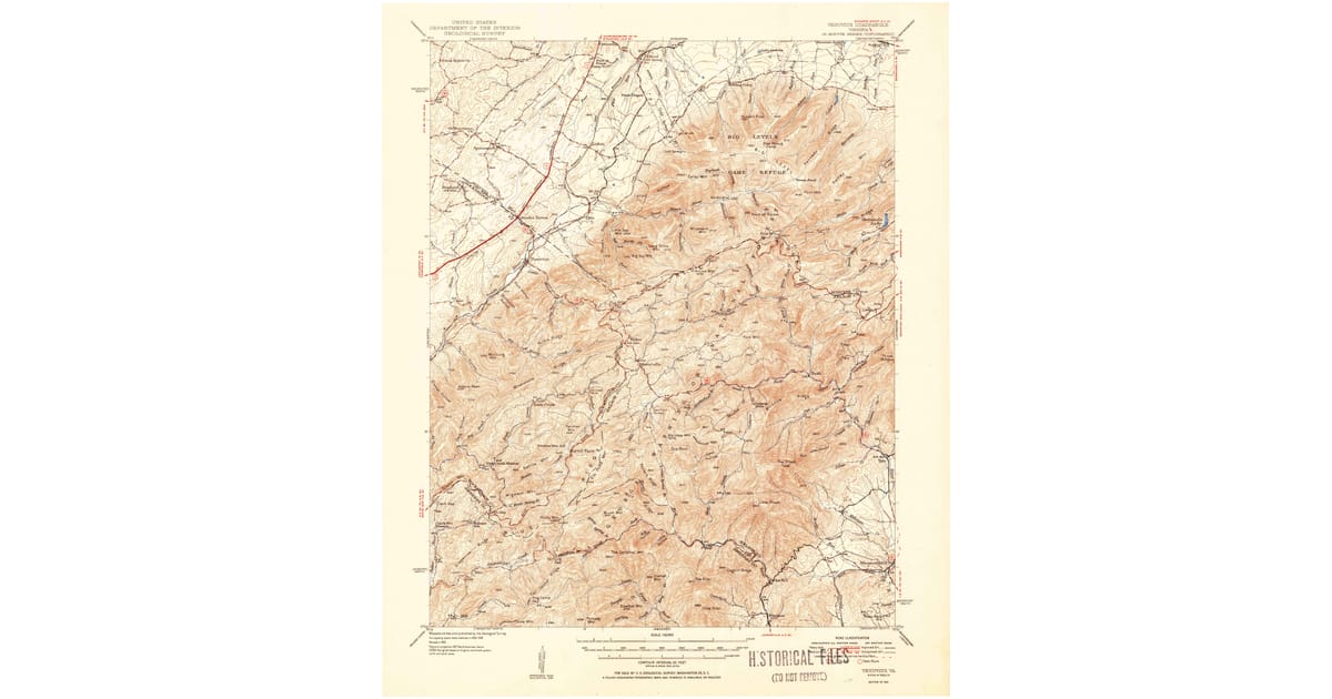 1951 Map of Vesuvius, Augusta County, VA — High-Res | Pastmaps