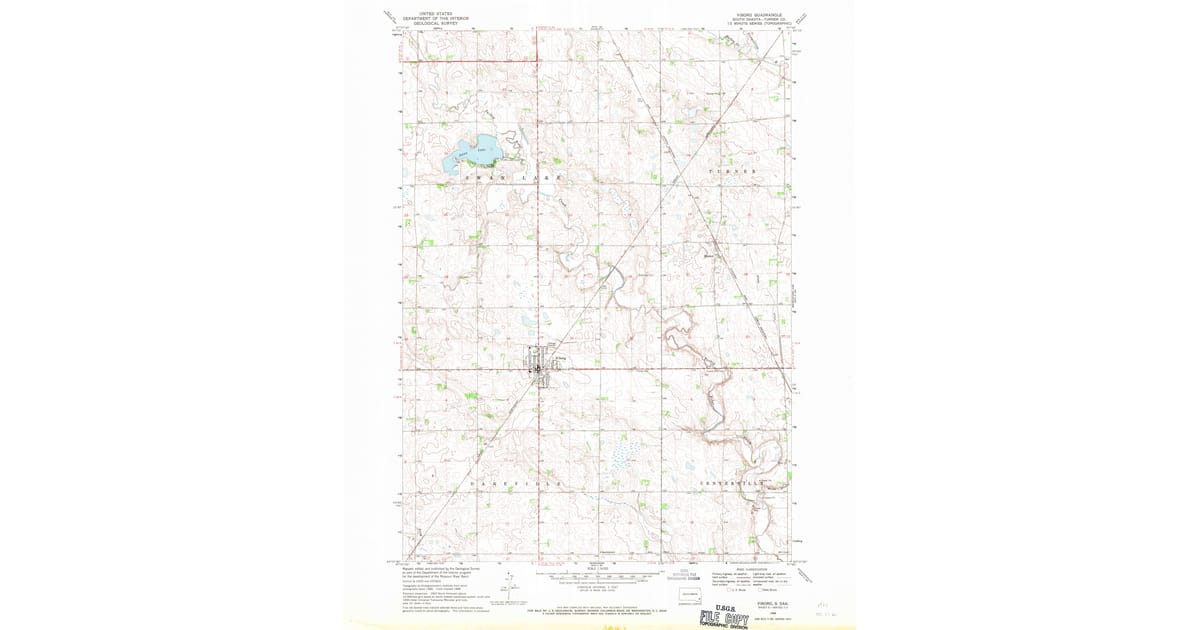 1968 Map of Viborg, SD — High-Res | Pastmaps